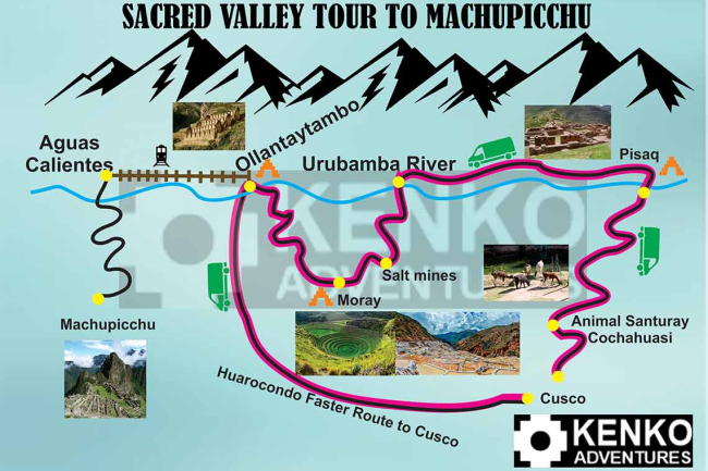Map 2 Days + Sacred Valley | Kenko Adventures